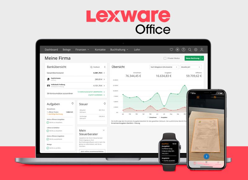 Mit Lexware Office in die Selbstständigkeit starten - Deutschlands Marktführer in Online-Buchhaltung